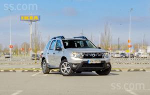 Grey Dacia Duster 2016 in Riga, with an engine capacity of 1.50 L and mileage of 156 thousand km for 5990 €, photo 3 on AUTOMOTO.COM.LV