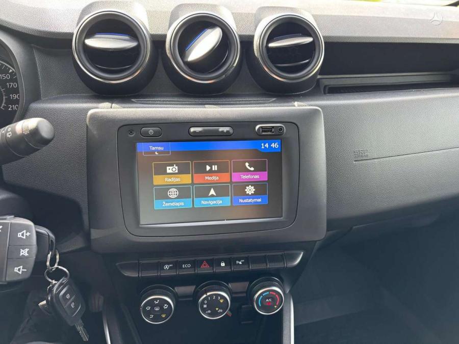 Grey Dacia Duster 2020 in Siauliai, with an engine capacity of 1.00 L and mileage of 70 thousand km for 12500 €, photo 10 on AUTOMOTO.COM.LV