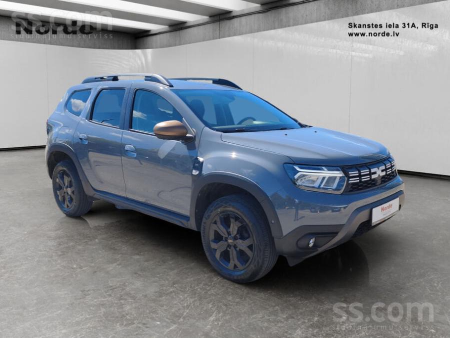 Grey Dacia Duster 2023 in Riga, with an engine capacity of 1.00 L and mileage of 57 thousand km for 14490 €, photo 6 on AUTOMOTO.COM.LV
