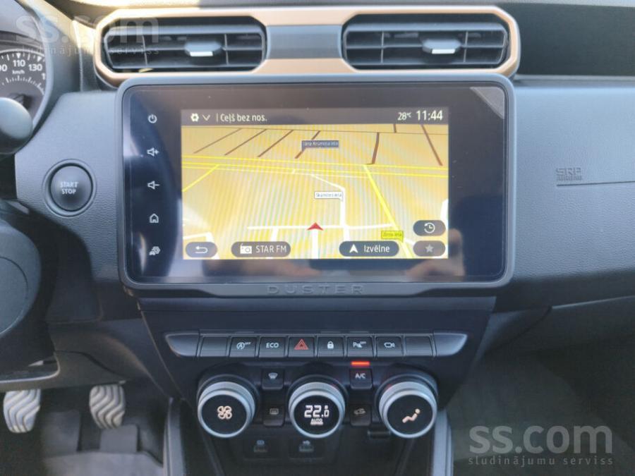 Grey Dacia Duster 2023 in Riga, with an engine capacity of 1.00 L and mileage of 57 thousand km for 14490 €, photo 14 on AUTOMOTO.COM.LV