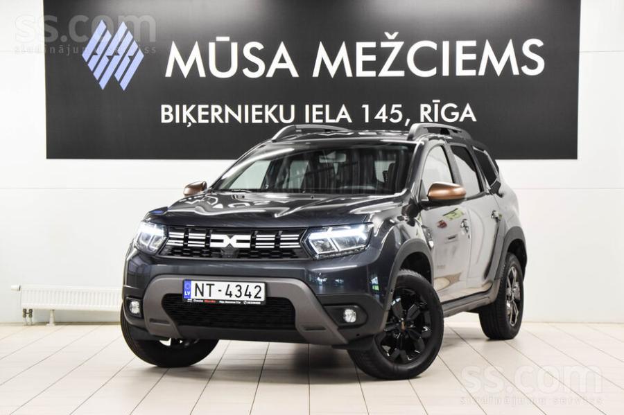 Grey Dacia Duster 2024 in Riga, with an engine capacity of 1.00 L and mileage of 24 thousand km for 16590 €, photo 1 on AUTOMOTO.COM.LV