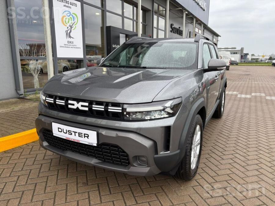 Grey Dacia Duster 2026 in Liepaja, with an engine capacity of 1.20 L and mileage of 0 thousand km for 20640 €, photo 1 on AUTOMOTO.COM.LV
