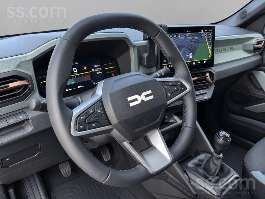 Grey Dacia Duster 2026 in Riga, with an engine capacity of 1.20 L and mileage of 16 thousand km for 19990 €, photo 15 on AUTOMOTO.COM.LV
