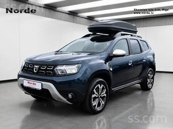 Grey Dacia Duster 2022 in Riga, with an engine capacity of 1.00 L and mileage of 75 thousand km for 12980 €, photo 1 on AUTOMOTO.COM.LV