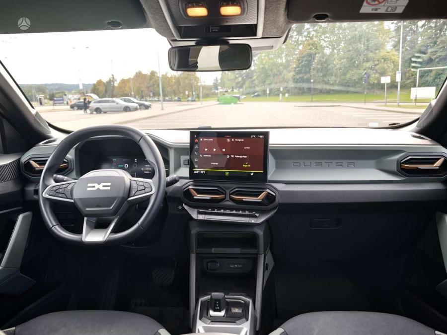 Grey Dacia Duster 2025 in Vilnius, with an engine capacity of 1.60 L and mileage of 20 thousand km for 18500 €, photo 12 on AUTOMOTO.COM.LV