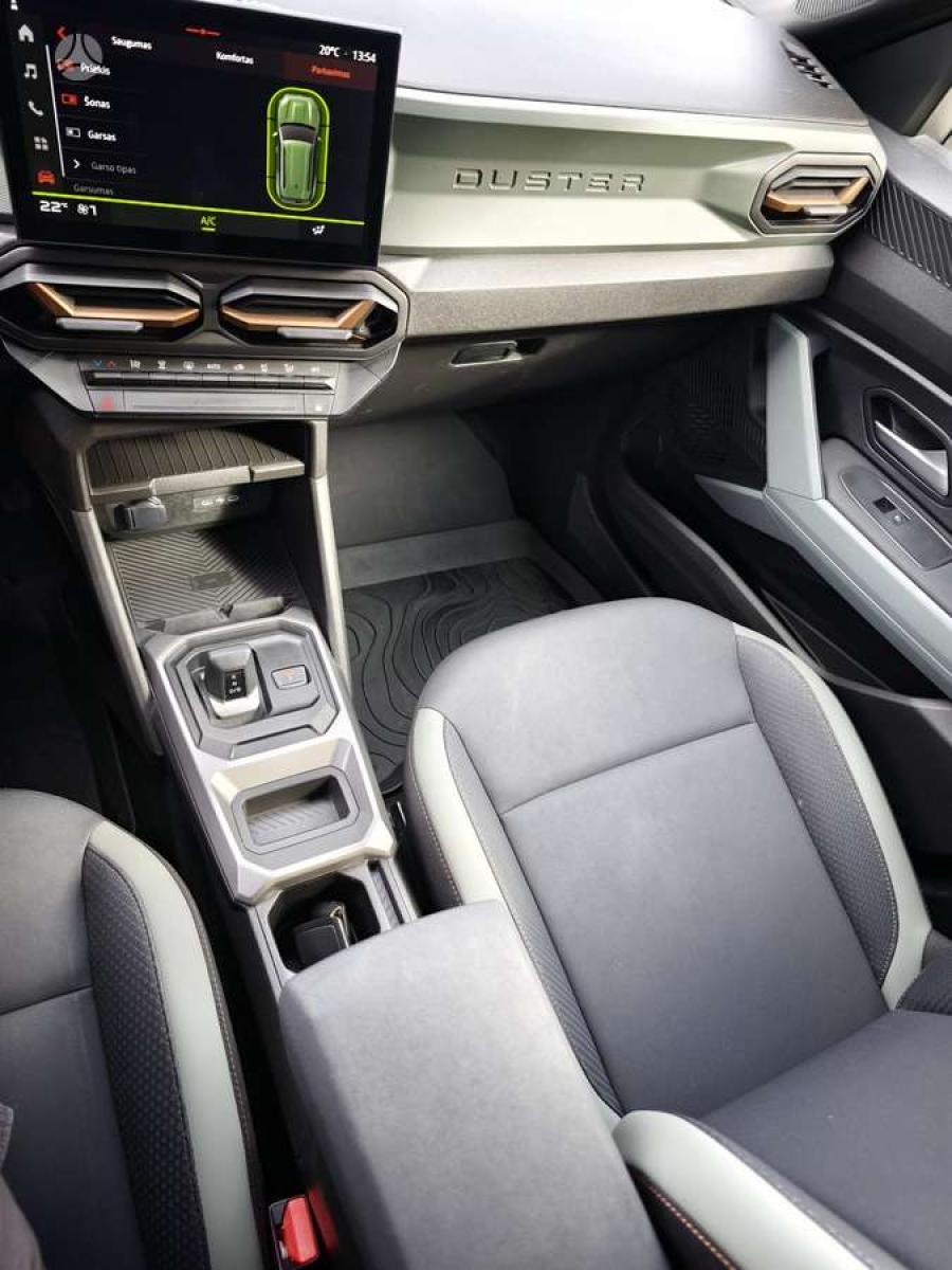 Grey Dacia Duster 2025 in Vilnius, with an engine capacity of 1.60 L and mileage of 20 thousand km for 18500 €, photo 17 on AUTOMOTO.COM.LV