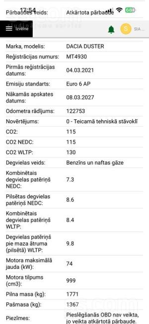 Red Dacia Duster 2021 in Riga, with an engine capacity of 1.00 L and mileage of 166 thousand km for 9200 €, photo 26 on AUTOMOTO.COM.LV