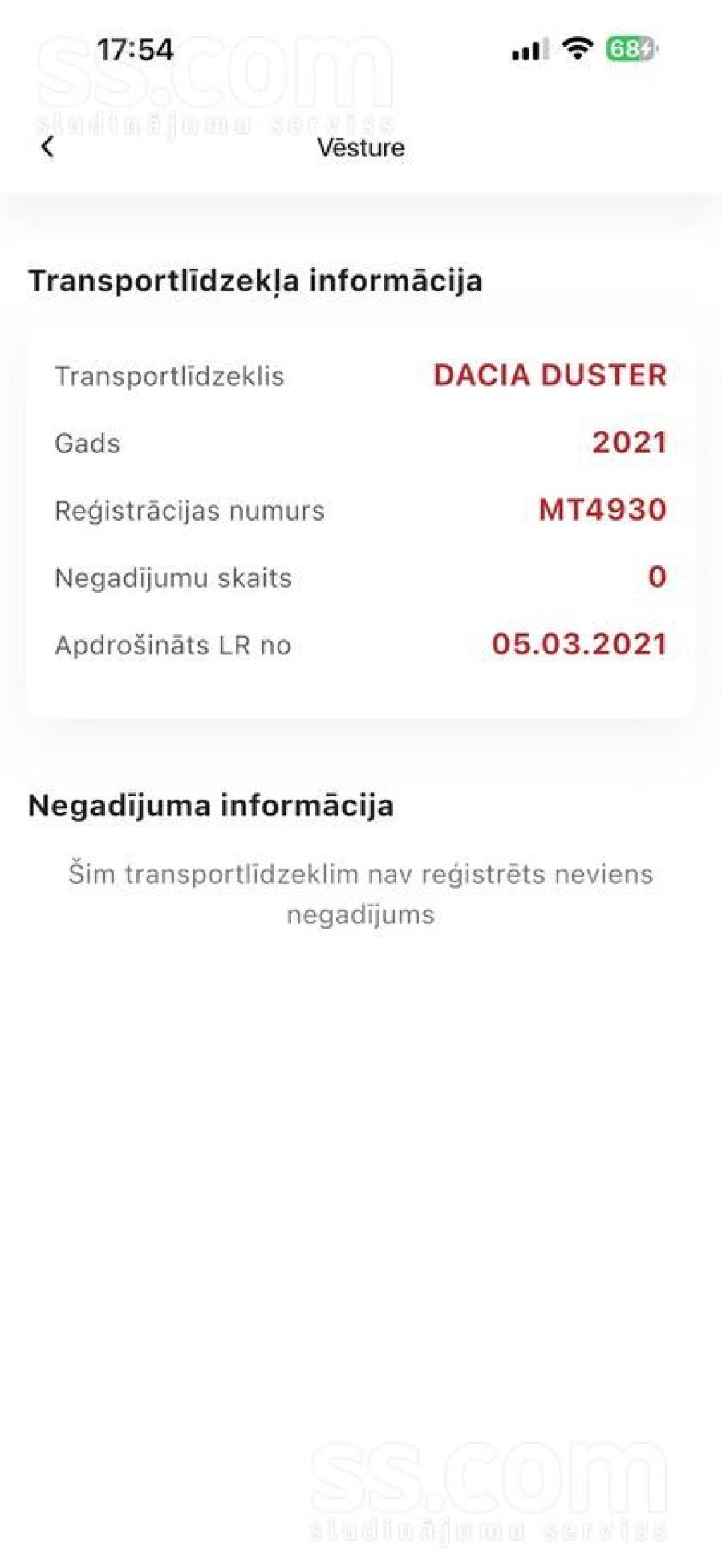 Red Dacia Duster 2021 in Riga, with an engine capacity of 1.00 L and mileage of 166 thousand km for 9200 €, photo 28 on AUTOMOTO.COM.LV