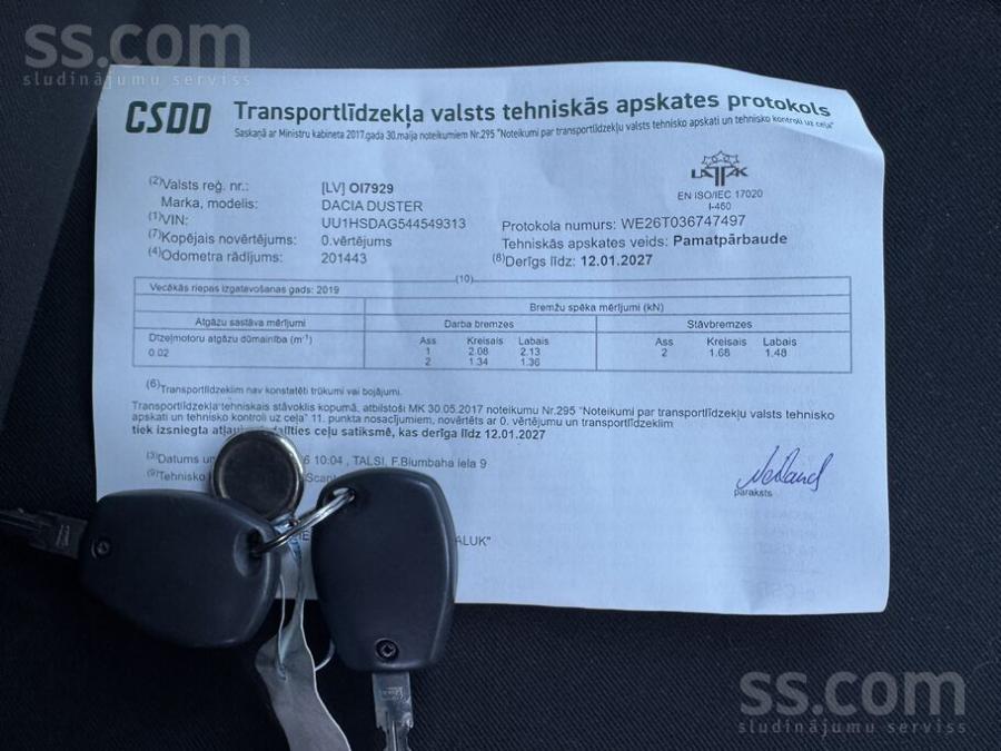 Белый Дачия Duster 2011 в Талси, объемом двигателя 1.50 л и пробегом 201 тыс. км за 4800 €, фото 16 на AUTOMOTO.COM.LV