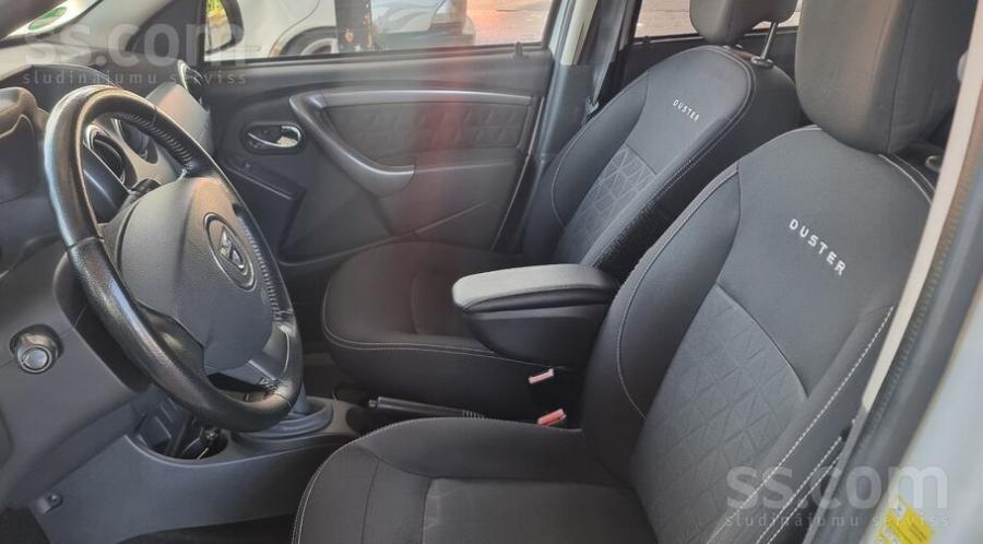 White Dacia Duster 2014 in Riga, with an engine capacity of 1.50 L and mileage of 141 thousand km for 5990 €, photo 11 on AUTOMOTO.COM.LV
