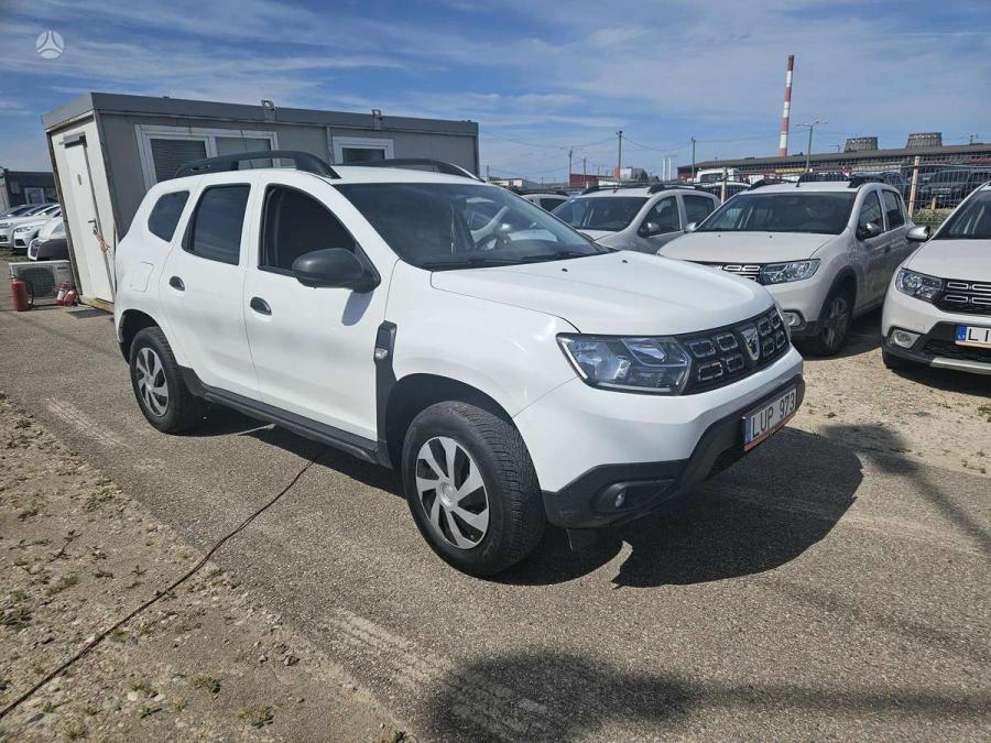White Dacia Duster 2021 in Vilnius, with an engine capacity of 0.99 L and mileage of 120 thousand km for 7777 €, photo 1 on AUTOMOTO.COM.LV