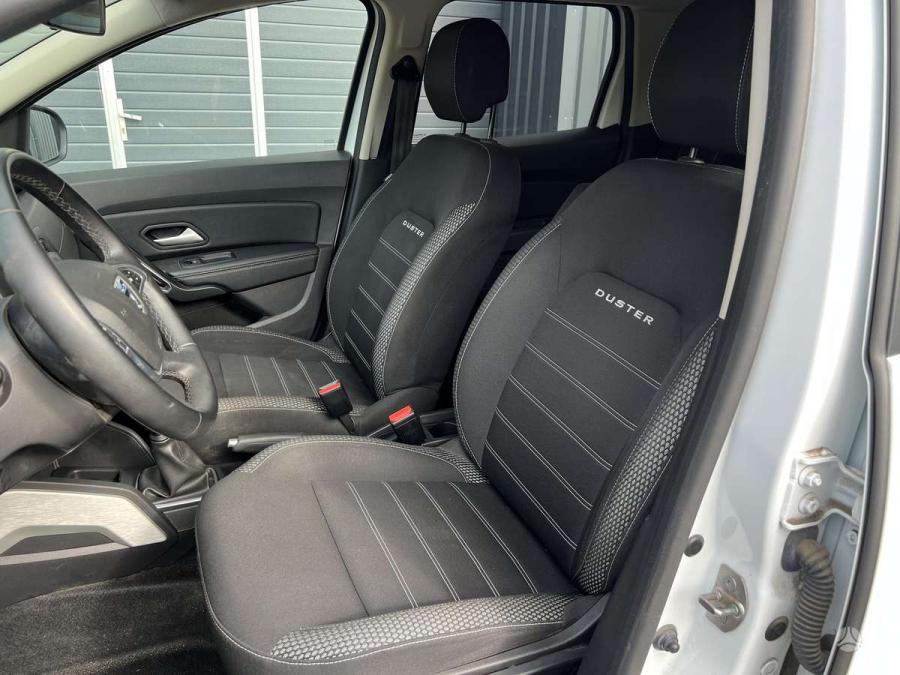 White Dacia Duster 2021 in Alytus, with an engine capacity of 1.46 L and mileage of 133 thousand km for 8950 €, photo 19 on AUTOMOTO.COM.LV