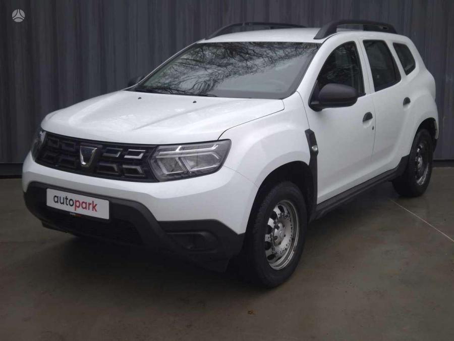 White Dacia Duster 2022 in Vilnius, with an engine capacity of 1.00 L and mileage of 100 thousand km for 8900 €, photo 1 on AUTOMOTO.COM.LV
