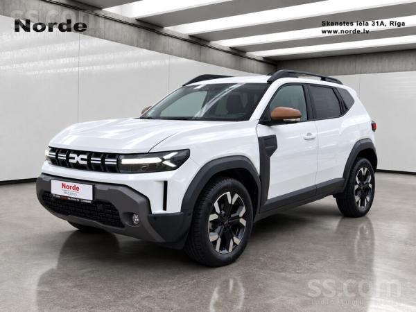 White Dacia Duster 2024 in Riga, with an engine capacity of 1.20 L and mileage of 49 thousand km for 19980 €, photo 1 on AUTOMOTO.COM.LV