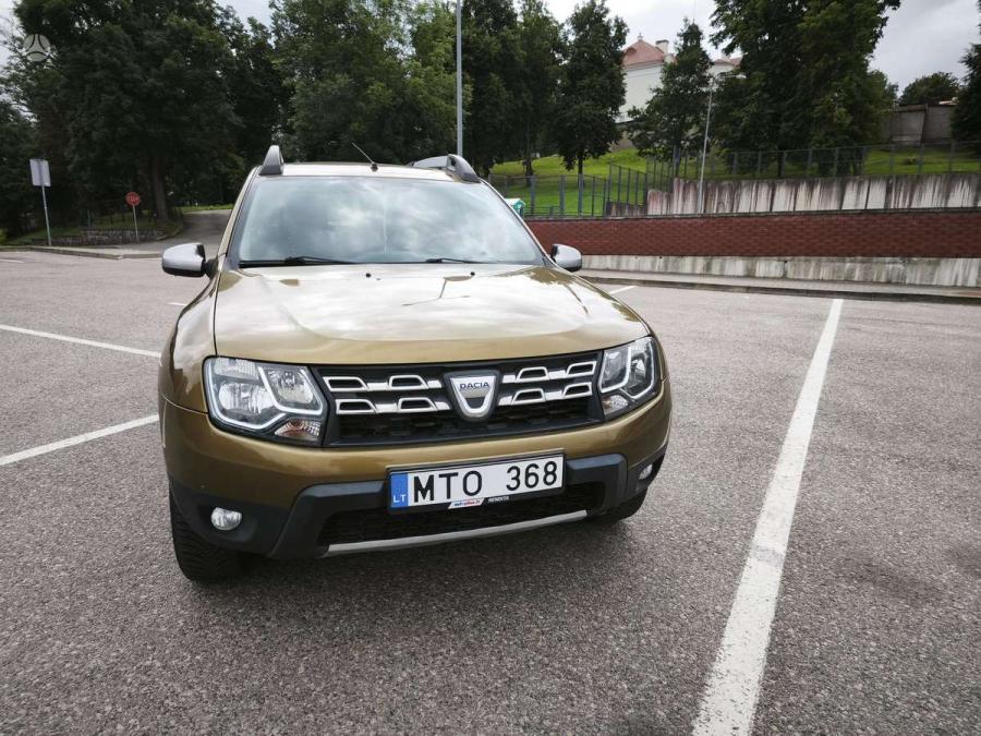 Yellow Dacia Duster 2016 in Telschi, with an engine capacity of 1.60 L and mileage of 199 thousand km for 3850 €, photo 4 on AUTOMOTO.COM.LV