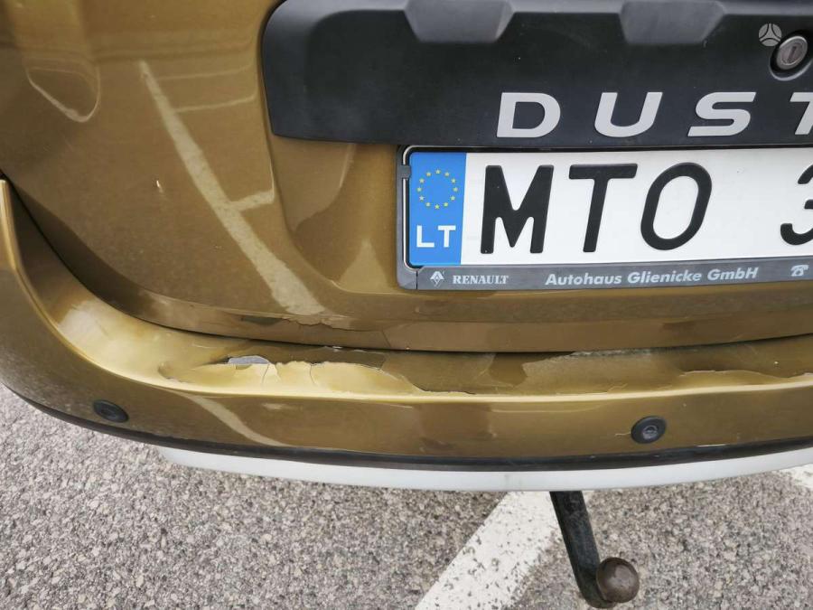 Yellow Dacia Duster 2016 in Telschi, with an engine capacity of 1.60 L and mileage of 199 thousand km for 3850 €, photo 12 on AUTOMOTO.COM.LV