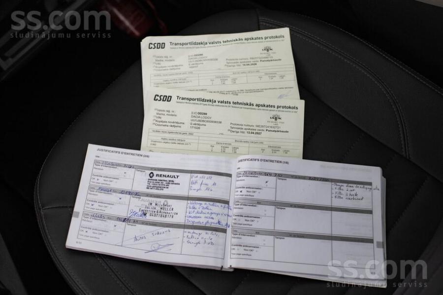 Black Dacia Lodgy 2014 in Riga, with an engine capacity of 1.50 L and mileage of 174 thousand km for 6690 €, photo 29 on AUTOMOTO.COM.LV