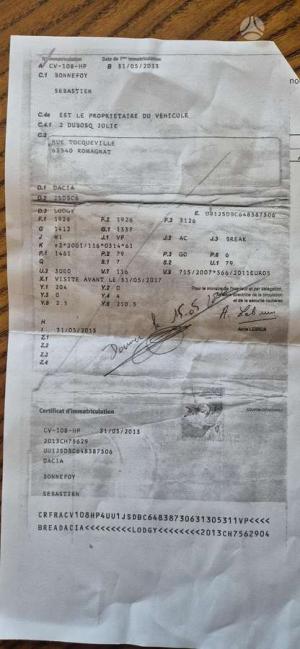 Серый Дачия Лоджи 2013 в Таураге, объемом двигателя 1.46 л и пробегом 179 тыс. км за 2900 €, фото 16 на AUTOMOTO.COM.LV