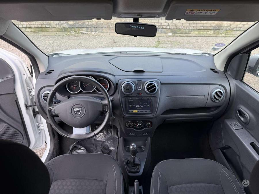 White Dacia Lodgy 2015 in Taurage, with an engine capacity of 1.20 L and mileage of 96 thousand km for 4800 €, photo 12 on AUTOMOTO.COM.LV
