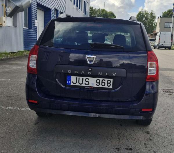 Blue Dacia Logan 2017 in Kaunas, with an engine capacity of 1.00 L and mileage of 101 thousand km for 3550 €, photo 6 on AUTOMOTO.COM.LV