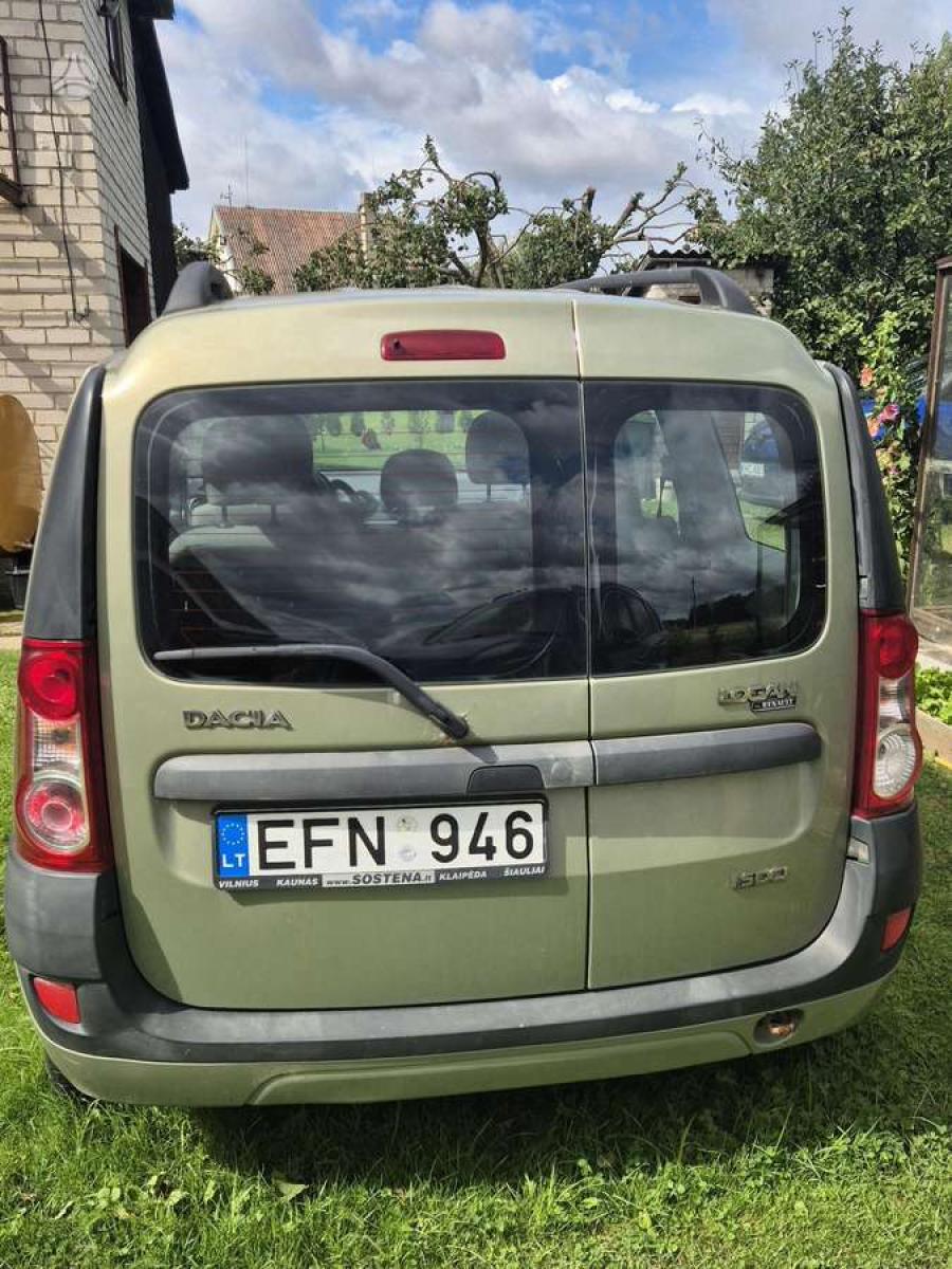 Zaļš Dacia Logan 2008 Kauņa, ar dzinēja tilpumu 1.46 L un nobraukumu 130 tūkst. km par 2000 €, foto 4 vietnē AUTOMOTO.COM.LV