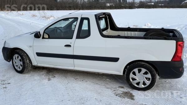 White Dacia logan-pick-up 2013 in Riga, with an engine capacity of 1.60 L and mileage of 84 thousand km for 6500 €, photo 1 on AUTOMOTO.COM.LV