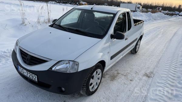 White Dacia logan-pick-up 2013 in Riga, with an engine capacity of 1.60 L and mileage of 84 thousand km for 6500 €, photo 2 on AUTOMOTO.COM.LV