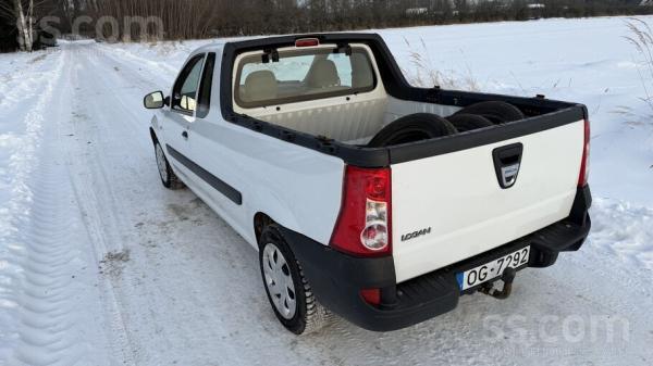 White Dacia logan-pick-up 2013 in Riga, with an engine capacity of 1.60 L and mileage of 84 thousand km for 6500 €, photo 3 on AUTOMOTO.COM.LV