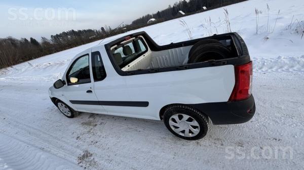 White Dacia logan-pick-up 2013 in Riga, with an engine capacity of 1.60 L and mileage of 84 thousand km for 6500 €, photo 7 on AUTOMOTO.COM.LV