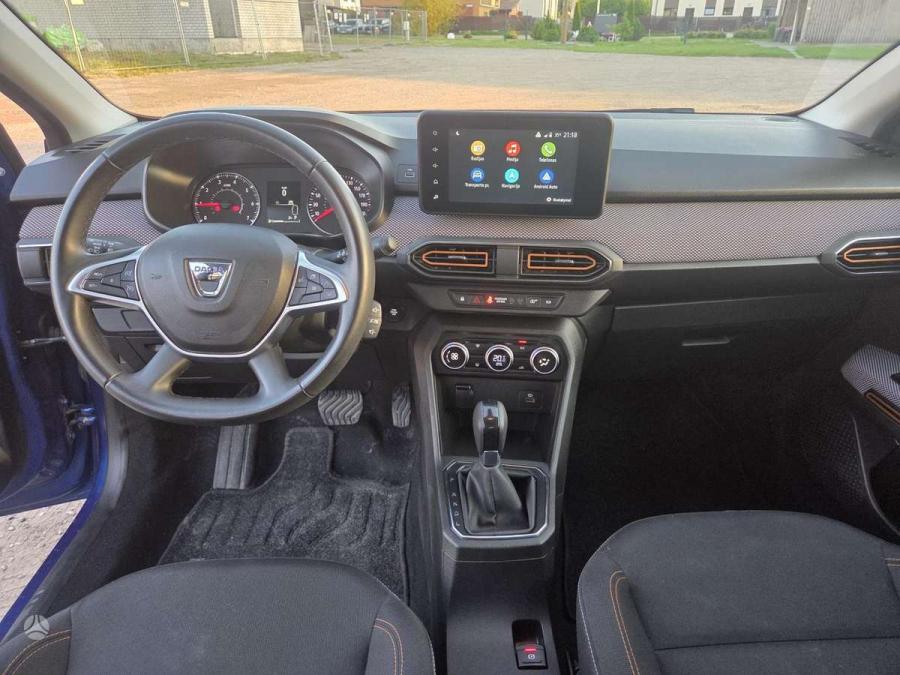 Blue Dacia Sandero 2022 in Kaunas, with an engine capacity of 1.00 L and mileage of 73 thousand km for 10900 €, photo 13 on AUTOMOTO.COM.LV