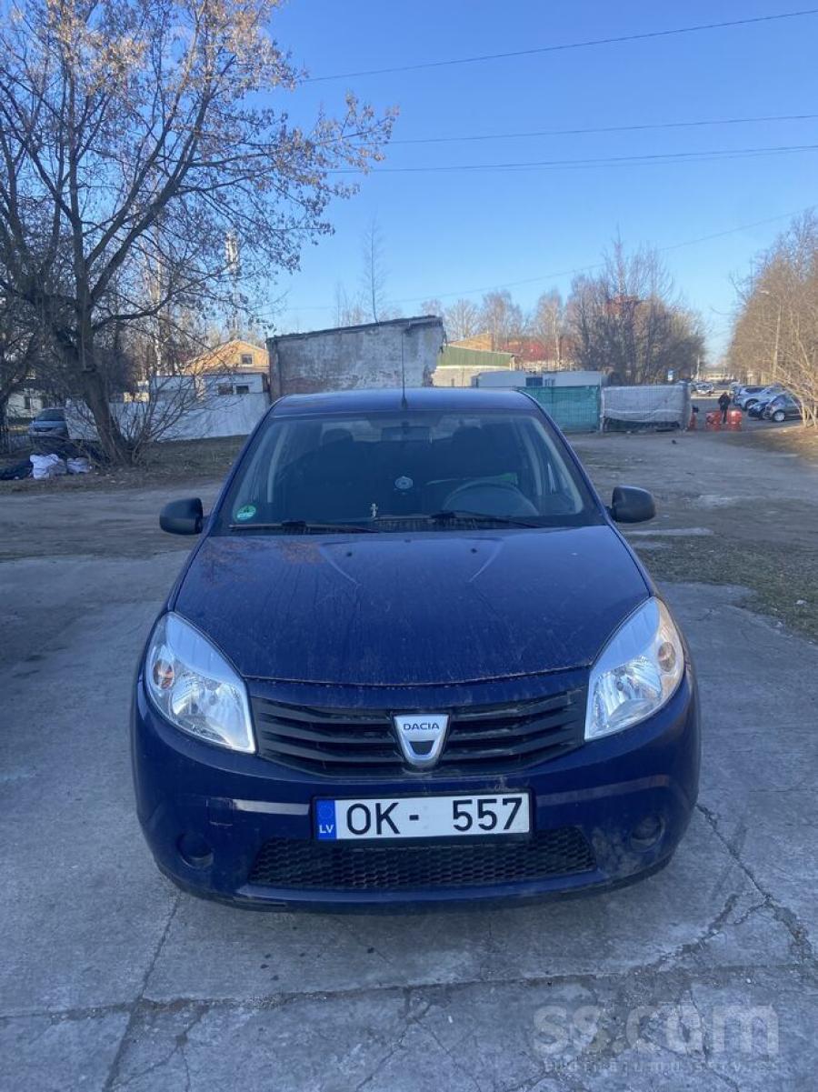 Blue Dacia Sandero 2008 in Riga, with an engine capacity of 1.40 L and mileage of 89 thousand km for 2100 €, photo 11 on AUTOMOTO.COM.LV
