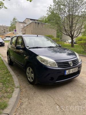 Blue Dacia Sandero 2012 in Jelgava, with an engine capacity of 1.20 L and mileage of 280 thousand km for 1200 €, photo 3 on AUTOMOTO.COM.LV