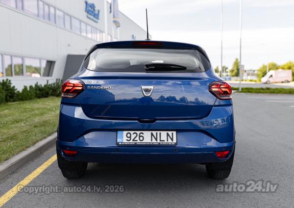 Blue Dacia Sandero 2021 in Tallinn, with an engine capacity of 1.00 L and mileage of 78 thousand km for 6990 €, photo 3 on AUTOMOTO.COM.LV