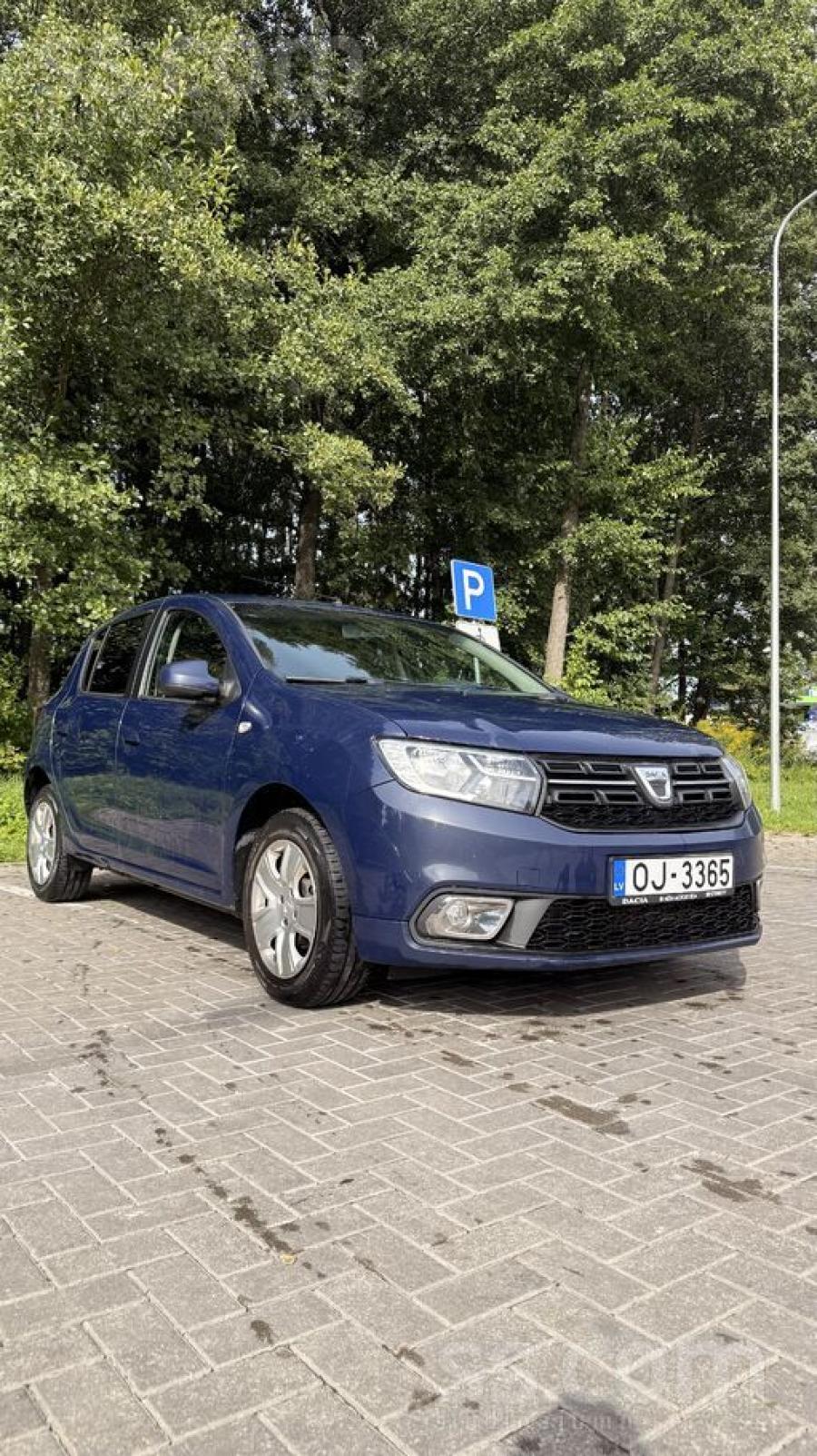 Синий Дачия Сандеро 2019 в Рига, объемом двигателя 1.50 л и пробегом 201 тыс. км за 4499 €, фото 4 на AUTOMOTO.COM.LV