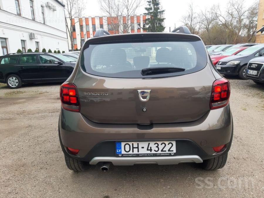 Brown Dacia Sandero 2019 in Daugavpils, with an engine capacity of 0.90 L and mileage of 0 thousand km for 8150 €, photo 8 on AUTOMOTO.COM.LV