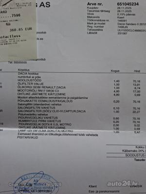 Pelēks Dacia Sandero 2013 Kerdla, ar dzinēja tilpumu 1.50 L un nobraukumu 244 tūkst. km par 4200 €, foto 13 vietnē AUTOMOTO.COM.LV
