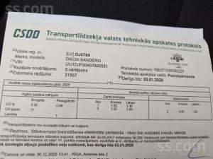 Grey Dacia Sandero 2021 in Ogre, with an engine capacity of 1.00 L and mileage of 33 thousand km for 8570 €, photo 16 on AUTOMOTO.COM.LV