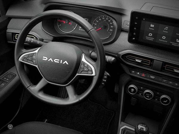 Grey Dacia Sandero 2024 in Kaunas, with an engine capacity of 1.00 L and mileage of 27 thousand km for 13500 €, photo 10 on AUTOMOTO.COM.LV