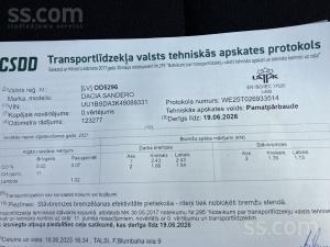 Дачия Сандеро 2013 в Талси, объемом двигателя 1.60 л и пробегом 123 тыс. км за 5999 €, фото 17 на AUTOMOTO.COM.LV