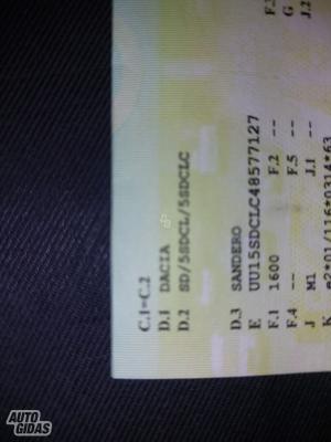 Dacia Sandero 2013 Viļņa, ar dzinēja tilpumu 1.50 L un nobraukumu 309 tūkst. km par 2000 €, foto 14 vietnē AUTOMOTO.COM.LV