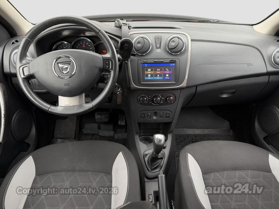 Red Dacia Sandero 2016 in Parnu, with an engine capacity of 0.90 L and mileage of 132 thousand km for 5990 €, photo 6 on AUTOMOTO.COM.LV