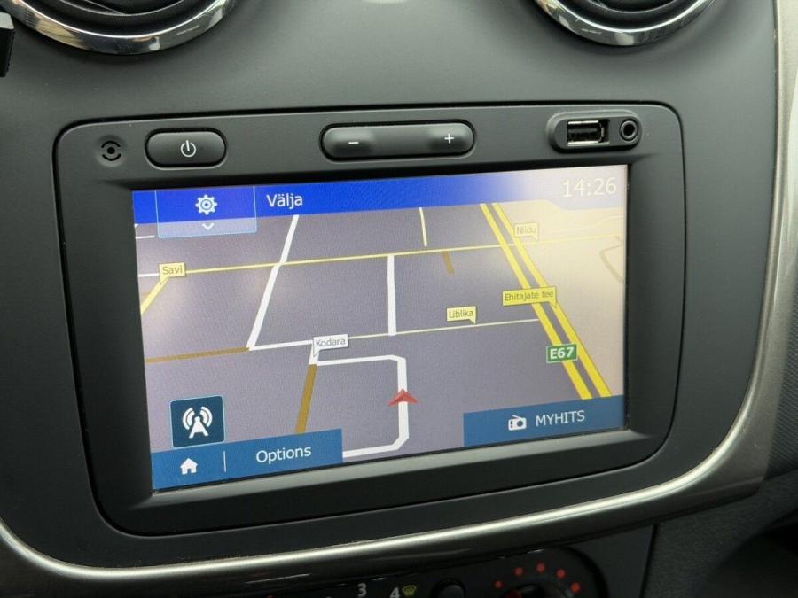 Red Dacia Sandero 2016 in Parnu, with an engine capacity of 0.90 L and mileage of 132 thousand km for 5950 €, photo 10 on AUTOMOTO.COM.LV