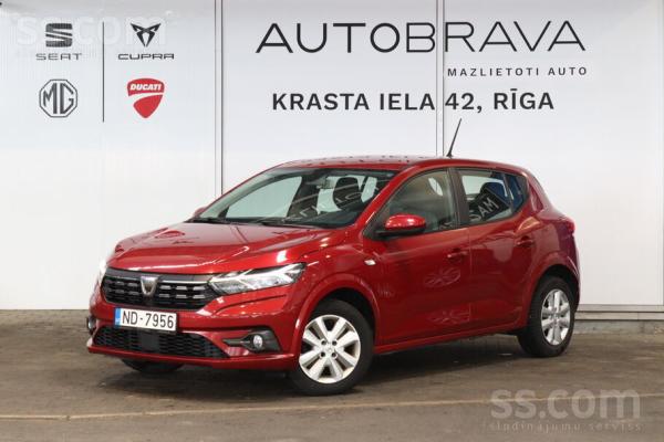 Красный Дачия Сандеро 2022 в Рига, объемом двигателя 1.00 л и пробегом 117 тыс. км за 8990 €, фото 1 на AUTOMOTO.COM.LV
