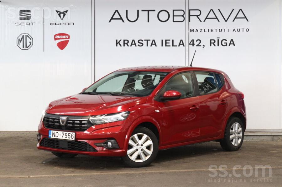 Sarkans Dacia Sandero 2022 Rīga, ar dzinēja tilpumu 1.00 L un nobraukumu 117 tūkst. km par 8990 €, foto 1 vietnē AUTOMOTO.COM.LV