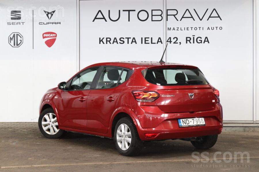Sarkans Dacia Sandero 2022 Rīga, ar dzinēja tilpumu 1.00 L un nobraukumu 117 tūkst. km par 8990 €, foto 9 vietnē AUTOMOTO.COM.LV