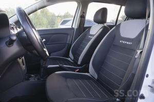 White Dacia Sandero 2019 in Riga, with an engine capacity of 0.90 L and mileage of 147 thousand km for 7290 €, photo 9 on AUTOMOTO.COM.LV
