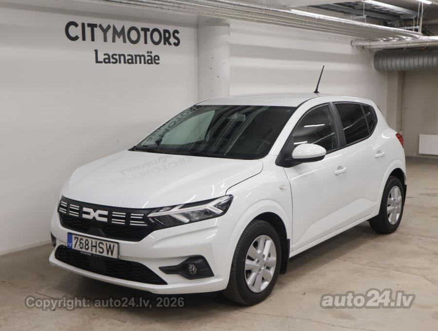 Balts Dacia Sandero 2023 Tallina, ar dzinēja tilpumu 1.00 L un nobraukumu 38 tūkst. km par 10900 €, foto 1 vietnē AUTOMOTO.COM.LV