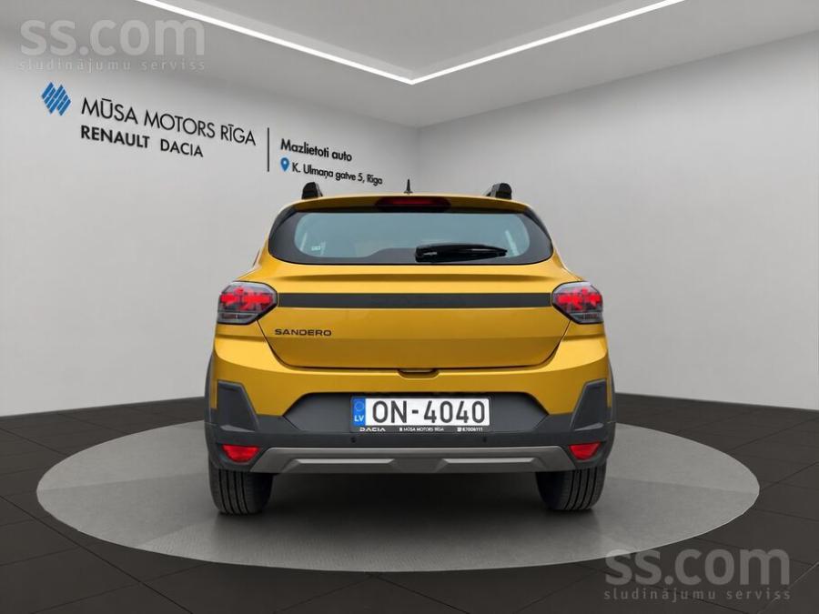 Dzeltens Dacia Sandero 2026 Rīga, ar dzinēja tilpumu 1.00 L un nobraukumu 1 tūkst. km par 16900 €, foto 6 vietnē AUTOMOTO.COM.LV