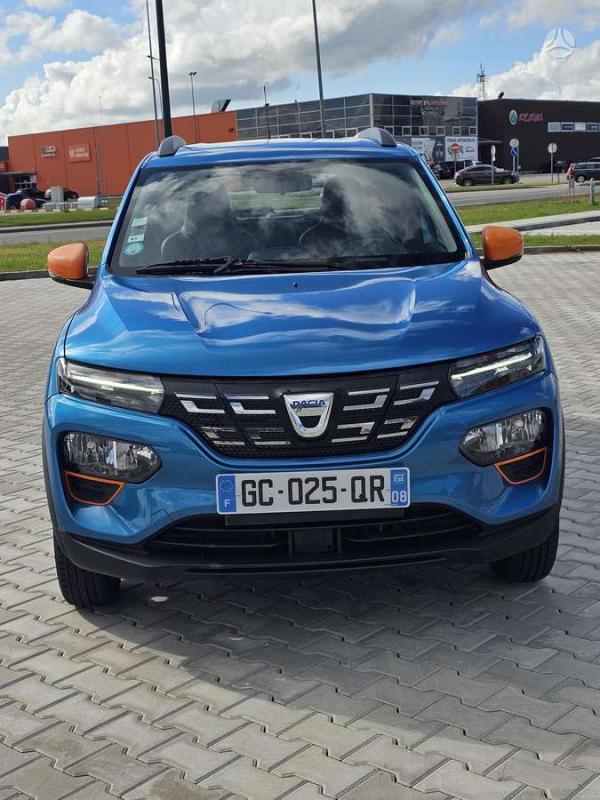 Blue Dacia Spring 2021 in Taurage, with an engine capacity of 0.00 L and mileage of 27 thousand km for 6800 €, photo 2 on AUTOMOTO.COM.LV
