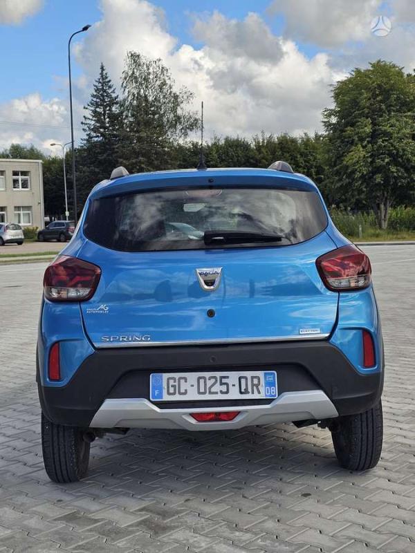 Blue Dacia Spring 2021 in Taurage, with an engine capacity of 0.00 L and mileage of 27 thousand km for 6800 €, photo 5 on AUTOMOTO.COM.LV